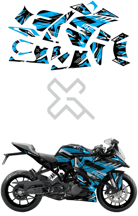 KTM RC 200 D1 Blue Edition Sticker | KTM RC 390 Full Body Sticker