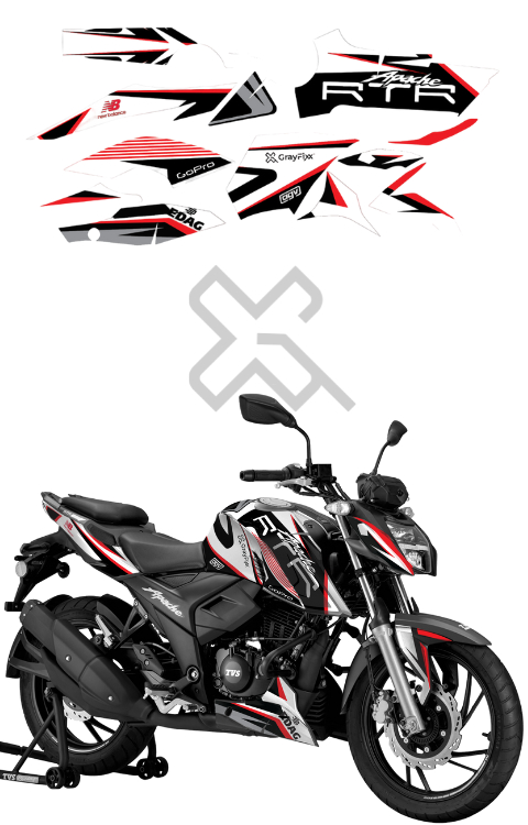Buy Premium TVS Bike Stickers | Grayfixx