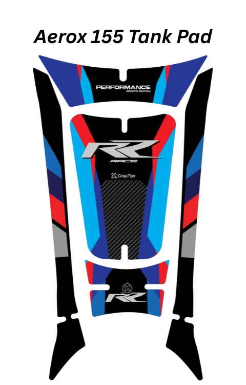 RR Edition Tank Pad for Aerox 155 | Premium 3D Tank Pad, Pack of 1