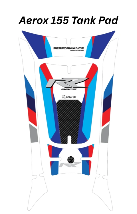 RR Edition Tank Pad for Aerox 155 | Premium 3D Tank Pad, Pack of 1